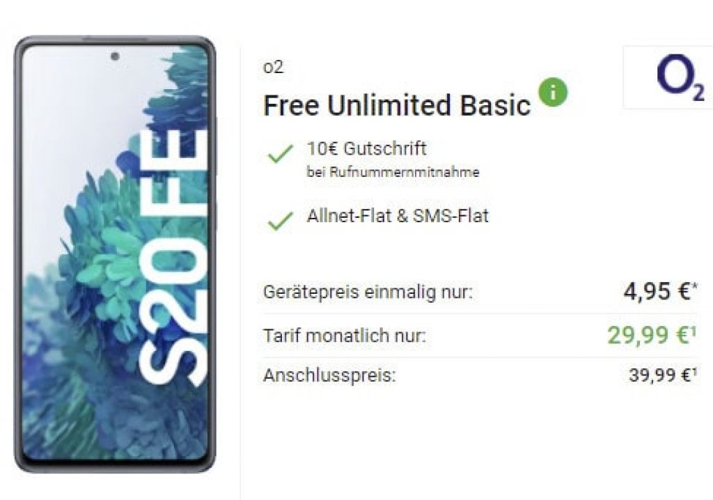 o2 Unlimited Basic: Unbegrenzt Daten + Top-Handy ab 4,95€