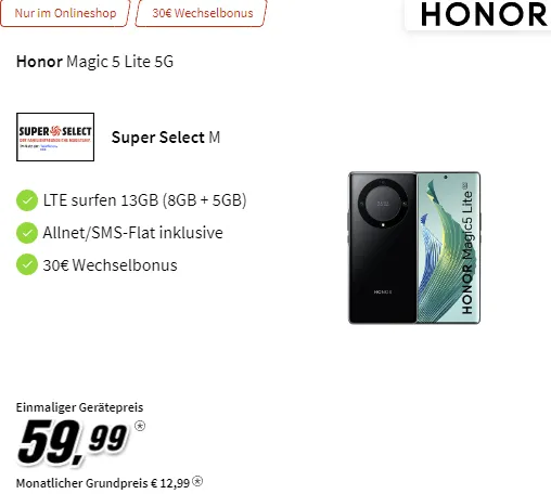 Super Select M: 13 GB & Top-Handy Stand Dezember 2025