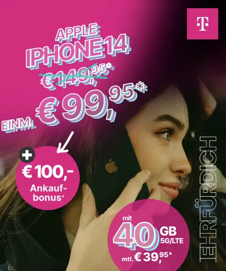 Telekom Deal: 100 EUR sparen! iPhone & Bonus für Altgerät! 🎉