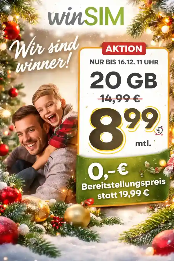 📱 winSIM Tarife ab 2,99 €: 10 GB 5G für nur 5,99 €/Monat